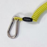 China Custom Spring Plastic Coating Coiled Wire Safety Lanyard For Fall Protection for sale
