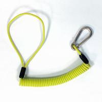 China Custom Spring Plastic Coating Coiled Wire Safety Lanyard For Fall Protection for sale