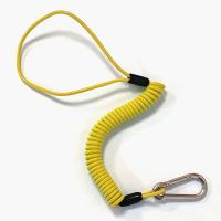 China Custom Spring Plastic Coating Coiled Wire Safety Lanyard For Fall Protection for sale