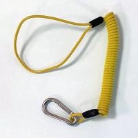 China Custom Spring Plastic Coating Coiled Wire Safety Lanyard For Fall Protection for sale