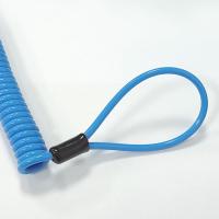 China Elastic Cord Spiral Coiled Wire Cable Tool Lanyard With Plastic Sleeves for sale