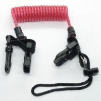 China Red Coiled Cable Tool Lanyard Spring Tool Swivel Lanyard Tether Fall Arrest Retractable Tool Lanyard for sale