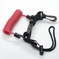 China Red Coiled Cable Tool Lanyard Spring Tool Swivel Lanyard Tether Fall Arrest Retractable Tool Lanyard for sale
