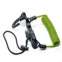 China Diving Spiral Spring Coil Lanyard key ring bungee cord wrist tool safety lanyard for sale