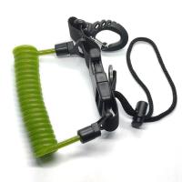 China Diving Spiral Spring Coil Lanyard key ring bungee cord wrist tool safety lanyard for sale