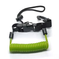 China Diving Spiral Spring Coil Lanyard key ring bungee cord wrist tool safety lanyard for sale