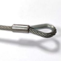 China Outdoor Use Stainless Steel Coated PVC Tether Lanyard Kit With Hook End for sale