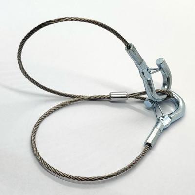 China 1.2mm Stainless Wire Rope Lanyard Safety Belt With Plastic Skin for sale