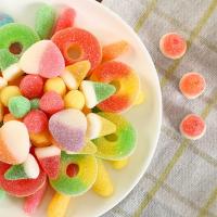 China Sour And Sweet Chewy Gummy Candy Assorted Shape Fruit Flavor Soft Candies for sale