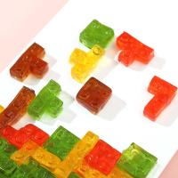 China Factory Wholesale 3D Building Blocks Gummy Candy Sweets Juice Flavor Soft Candies for sale