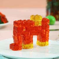 China Factory Wholesale 3D Building Blocks Gummy Candy Sweets Juice Flavor Soft Candies for sale