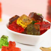 China Factory Wholesale 3D Building Blocks Gummy Candy Sweets Juice Flavor Soft Candies for sale