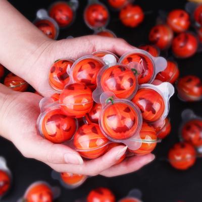 China Candy Wholesale Custom Halal Halloween Fruit Flavor Soft Sweet Gummy Candy with Jam for sale