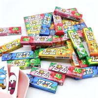 China ZiZi Chewing Gum with Tattoo Sticker Assorted Fruit Flavor Gum Chew Bubble Gum for sale