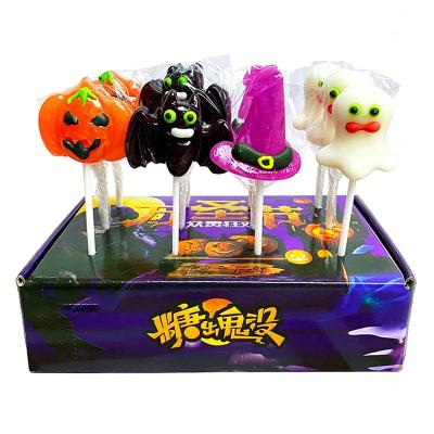 China Wholesale 15g 20g 3D Cartoon Shape Lollipop Candy Stick Hard Candy Halloween Candies for sale