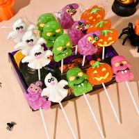 China Wholesale 15g 20g 3D Cartoon Shape Lollipop Candy Stick Hard Candy Halloween Candies for sale