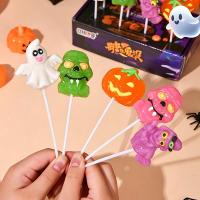 China Wholesale 15g 20g 3D Cartoon Shape Lollipop Candy Stick Hard Candy Halloween Candies for sale