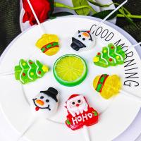 China Christmas Candy Fruit Flavor Assorted Cartoon Shape Hard Lollipop Candy Sweets for sale
