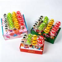 China Christmas Candy Fruit Flavor Assorted Cartoon Shape Hard Lollipop Candy Sweets for sale