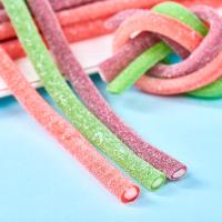 China Sour Belts Candy Strips Assorted Fruit Flavor Licorice Gummy Chewy Sweets Candies for sale