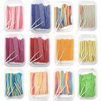 China Sour Belts Candy Strips Assorted Fruit Flavor Licorice Gummy Chewy Sweets Candies for sale