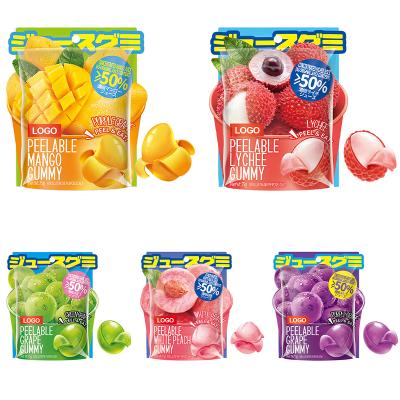 China Candy Wholesale Custom Private Label Popular Mango Peelable Gummy Candy Sweets for sale