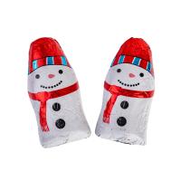 China Custom Solid Bittersweet Chocolate Block 10g Christmas Snowman Chocolates for sale