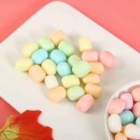 China Sugar Coated Mini Cotton Candy Colorful Cylindrical Heart Shaped Crispy Marshmallow for sale