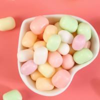 China Sugar Coated Mini Cotton Candy Colorful Cylindrical Heart Shaped Crispy Marshmallow for sale