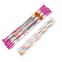 China Factory Wholesale Smile Marsh Long Twist Marshmallow Kid's Soft Candy Bagged Cotton Candy for sale