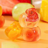 China 3D Fun Animal Shapes Peelable Gummy Candy 50% Real Fruit Juice Soft Candies for sale