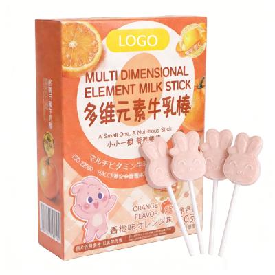 China Multi Dimensional Element Milk Stick Rich in Vitamin B C D E Chewing Milk Stick Lollipops for sale