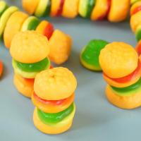 China Wholesale Candy Yummy Mini Hamburger Jelly Gummy Candy Sweet Soft Lollipop Candy for sale
