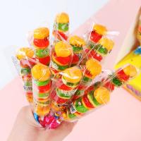China Wholesale Candy Yummy Mini Hamburger Jelly Gummy Candy Sweet Soft Lollipop Candy for sale