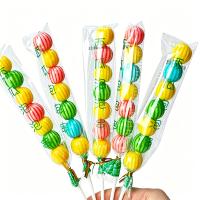China Watermelon Shape Bubble Gum Fruit Flavor Stick Gummy Candy Colorful Chewing Gum Candy for sale
