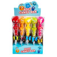 China Smiling Face Shape Gummy Candy Lollipop Casual Snacks Soft Candies and Sweets for sale