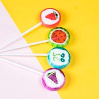 China Assorted Fruit Flavor Hard Stick Candy Wholesale High Quality Sliced Lollipop Candy for sale