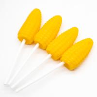 China Wholesale Custom Sweet Soft Candy Corn Cob Lollipop Candy Stick Gummy Candy for sale