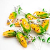 China Wholesale Custom Sweet Soft Candy Corn Cob Lollipop Candy Stick Gummy Candy for sale
