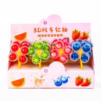 China 3D Windmill Shaped Soft Lollipop Sweets Assorted Fruit Flavor Gummy Candy Snacks for sale