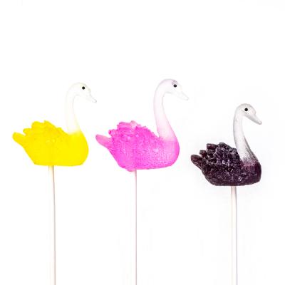 China Creative Candy 28g Swan Shaped Sugar-Free Lollipop Candy Hard Candy Wholesale for sale