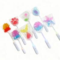 China Sugar Free Lollipop Candy Assorted Shape Hard Candy Luminous Stick Candy Toy for sale