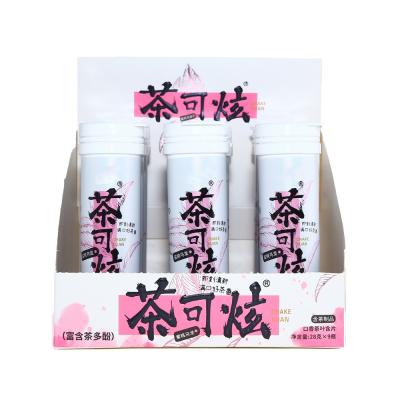 China Sugar Free Xylitol Green Tea Oolong Black Tea Flavor Hard Candy Pressed Tablet Candies for sale