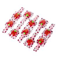 China Fruit Flavor Strawberry Shape Soft Lollipop Candy Sweet Gummy Candies Wholesale for sale