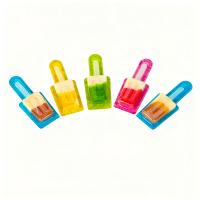 China Fruit Flavor Ice Cream Shape Soft Lollipop Candies Rich in Vitamin C Gummy Candy for sale