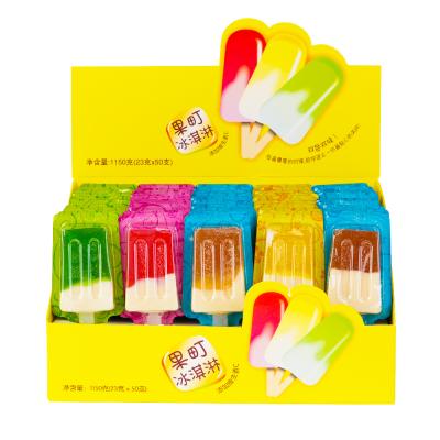 China Fruit Flavor Ice Cream Shape Soft Lollipop Candies Rich in Vitamin C Gummy Candy for sale