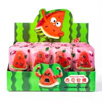 China Watermelon Shaped Soft Lollipop Candies Fruit Flavor Gummy Candy with Vitamin C for sale