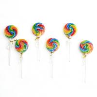 China Hard Candy Assorted Fruit Flavor Halal Sweets Colorful Rainbow Swirl Lollipops Candy for sale