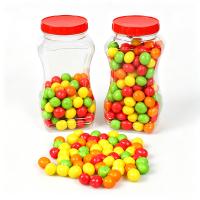 China Hot Selling Assorted Fruit Flavor Ball Shape Bubble Gum Mini Hollow Sweet Chewing Gum for sale
