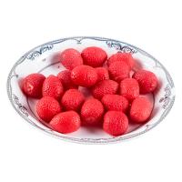 China Strawberry Shape Hollow Sweet Fruit Flavor Bubble Gum Ball Candy Wholesale for sale